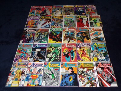 ACTION COMICS 600 - 649 SUPERMAN LOT 45 DC COMICS 640 643 MISSING 686 ...