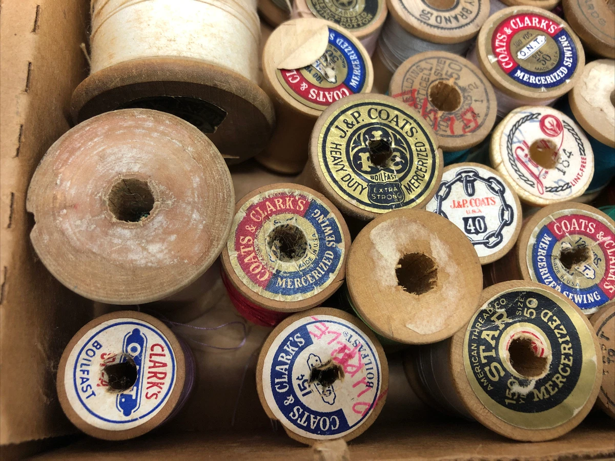 Wood Sewing Spools