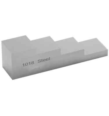 Ultrasonic Thickness Calibration Block 1018 Steel 4 Step 0.25" 0.5" 0. ...