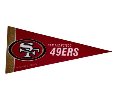 NFL San Francisco 49ERS Felt Pennant Mini Flag Rico Tag Express 9” x 4 ...