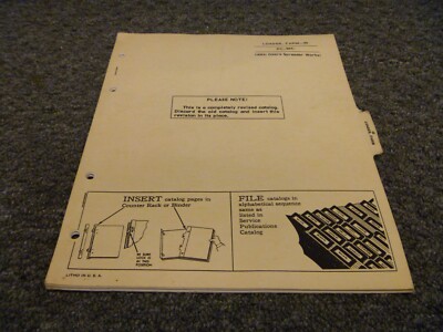 John Deere 45 Loader Farm Parts Catalog Manual PC 484 | eBay