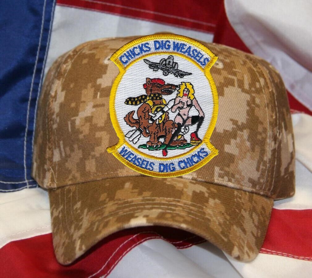 561ST TFS CHICKS DIG WEASELS HAT PATCH CAP US AIR FORCE YGBSM PIN UP F4 ...