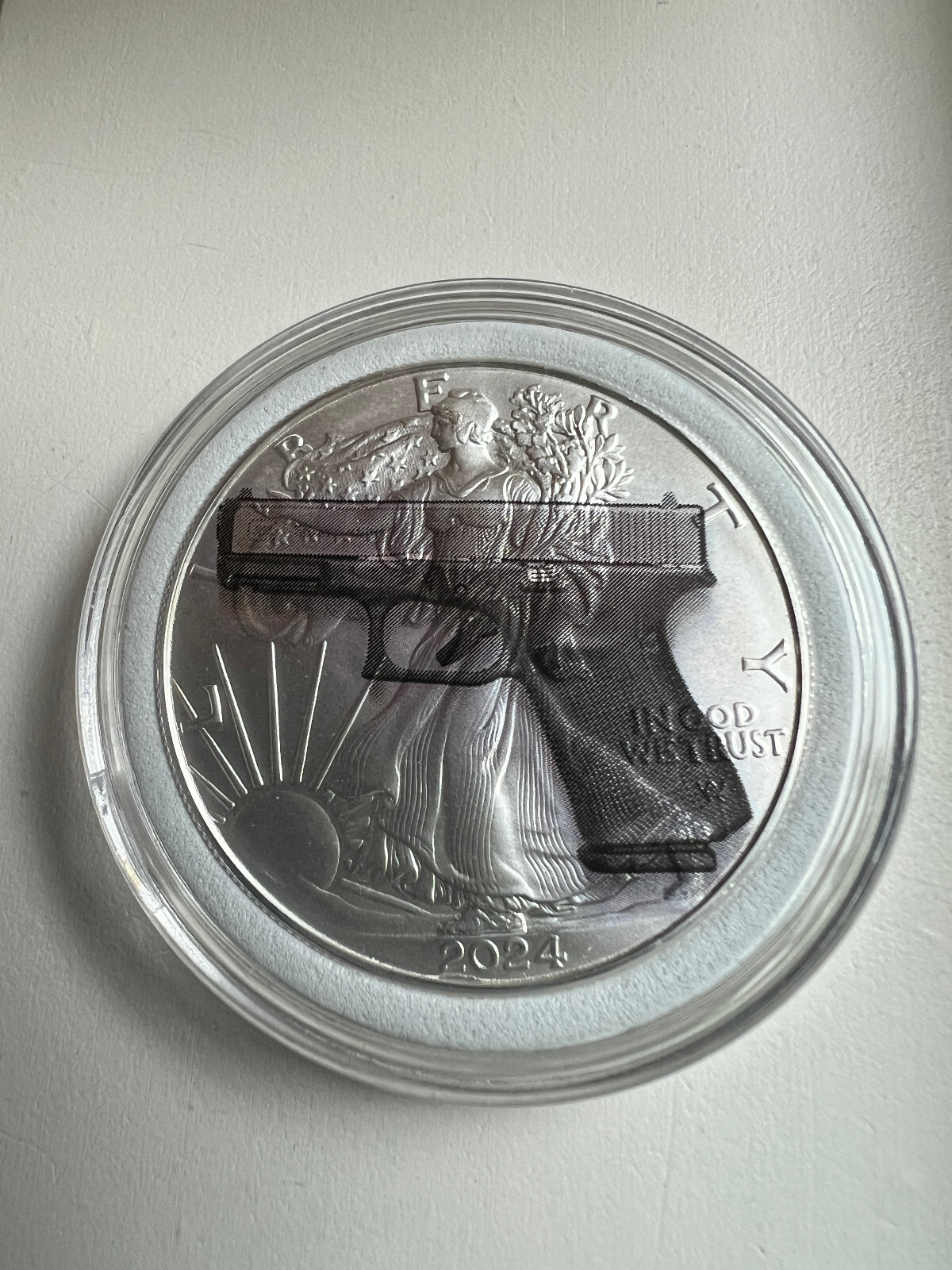 Glock American Silver Eagle Gun 1oz. Limited Edition .999 Silver Dollar ...