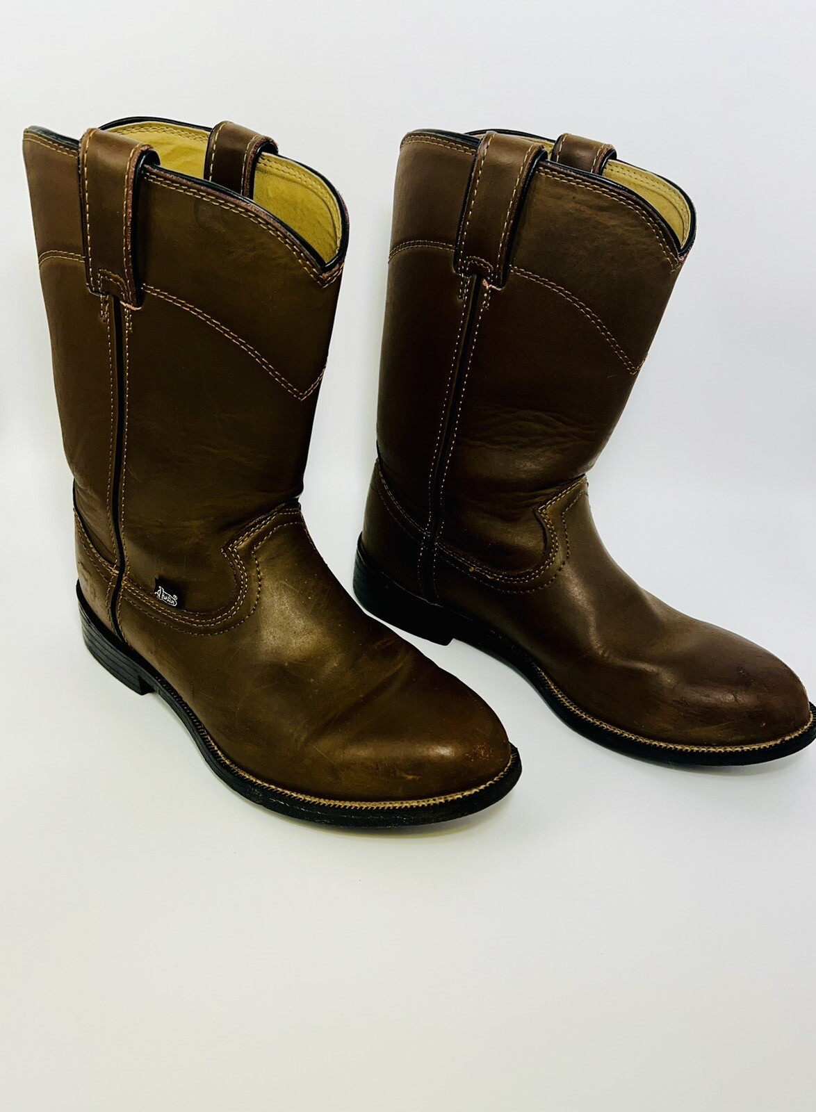 Justin Basics JB3001 Brown Leather Roper Casual Weste… - Gem