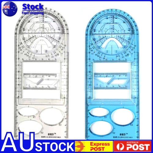 Multi-function Geometric Ruler Drawing Template Measuring Tool for ...
