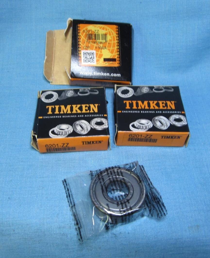TIMKEN 6201-ZZ / 6201ZZ Metal Sealed Bearings (3 pack) (BRAND NEW) F15 ...