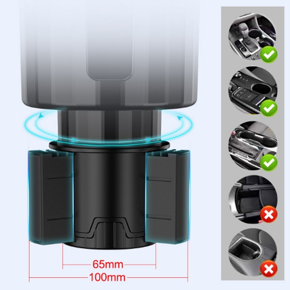 Car Cup Holder Adjustable Base Cup Holder Adapter Cup Holder Expander ...