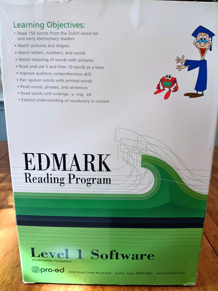 Edmark Reading Program LEVEL 1 SOFTWARE Kit Windows/MAC Compatible | eBay