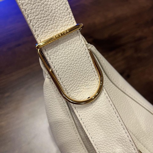 POLENE Umi shoulder bag white leather | eBay