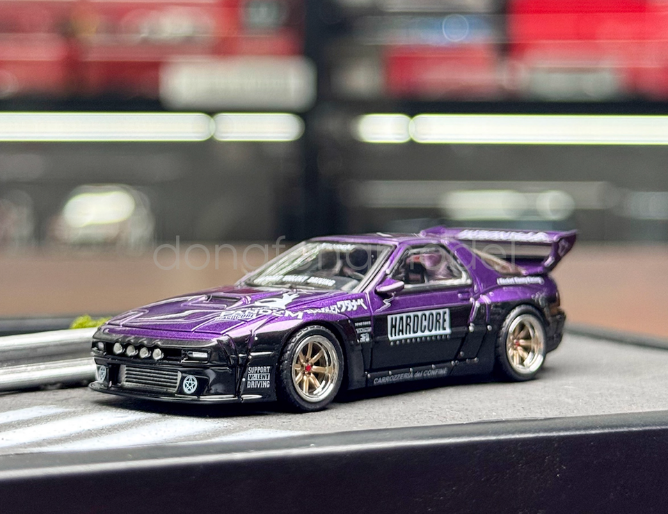 Inno 1:64 Purple Rx7 FC3s Pandem Bunny Sports Model Diecast Metal Car ...