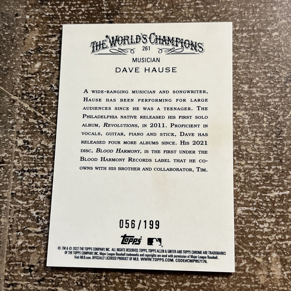 2022 Topps ALLEN & GINTER CHROME DAVE HAUSE MAGENTA REFRACTOR /199 #261 | eBay
