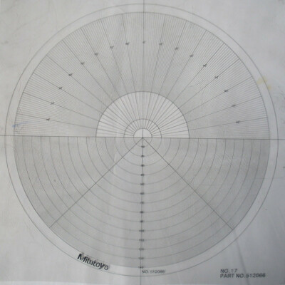 Optical Comparator Chart for Profile Projector Overlay Chart for 512066 ...