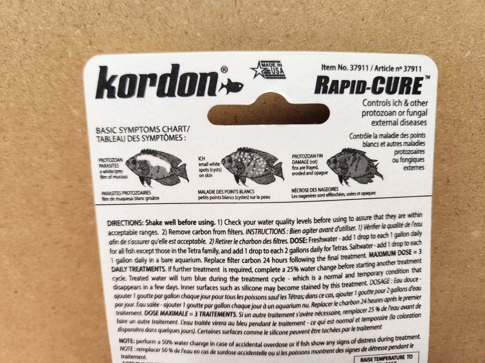 Kordon Rapid-Cure ICH DISEASE TREATMENT Quick Relief For Ich Protozoan ...