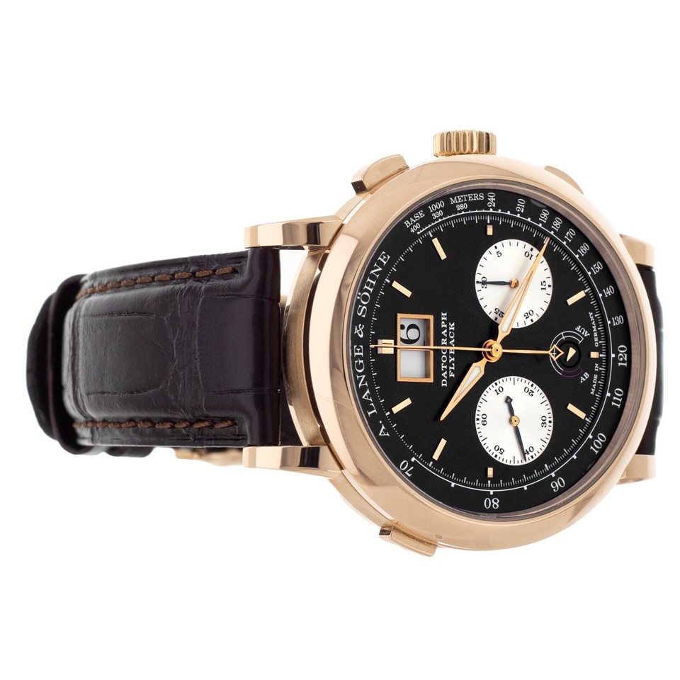 A. Lange & Sohne Datograph Flyback Black Dial Rose Gold Manual 41mm 405 ...