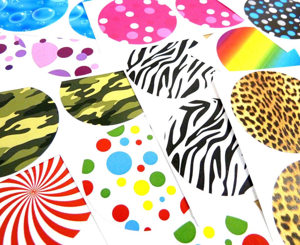 50mm (2 inch) Round Stickers Coloured Circles Circular Sticky Labels 42 ...