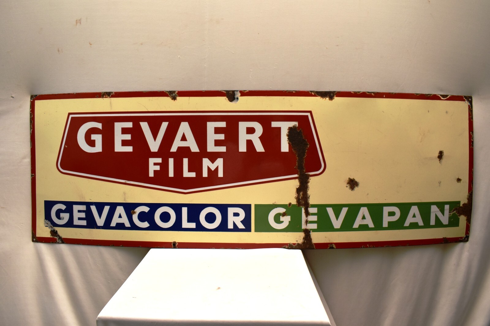 Vintage Porcelain Enamel Sign Board Gevaert Film Camera Gevacolor ...