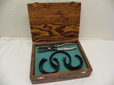 K-D Tools 1114 Ratcheting Piston Ring Compression Pliers & Ring Wooden ...