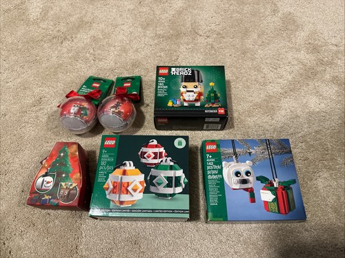 LEGO Christmas Holiday Lot 9 Ornaments 40494 40425 40604 854037 854038 ...