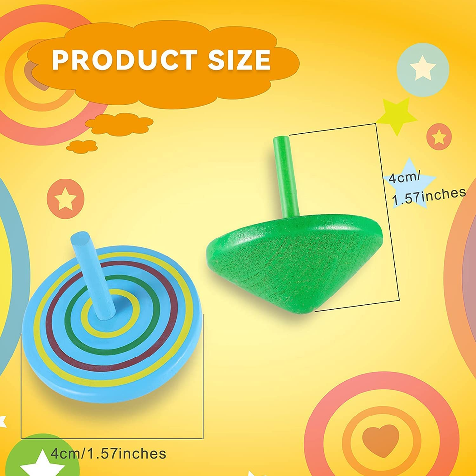 30 Pezzi Trottole per Bambini, Mini Trottola in Legno Creativi, Gadget ...