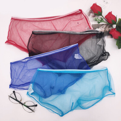 Sexy Mens Briefs Sheer See Through Boxer Mesh Underwear Shorts Trunks ...