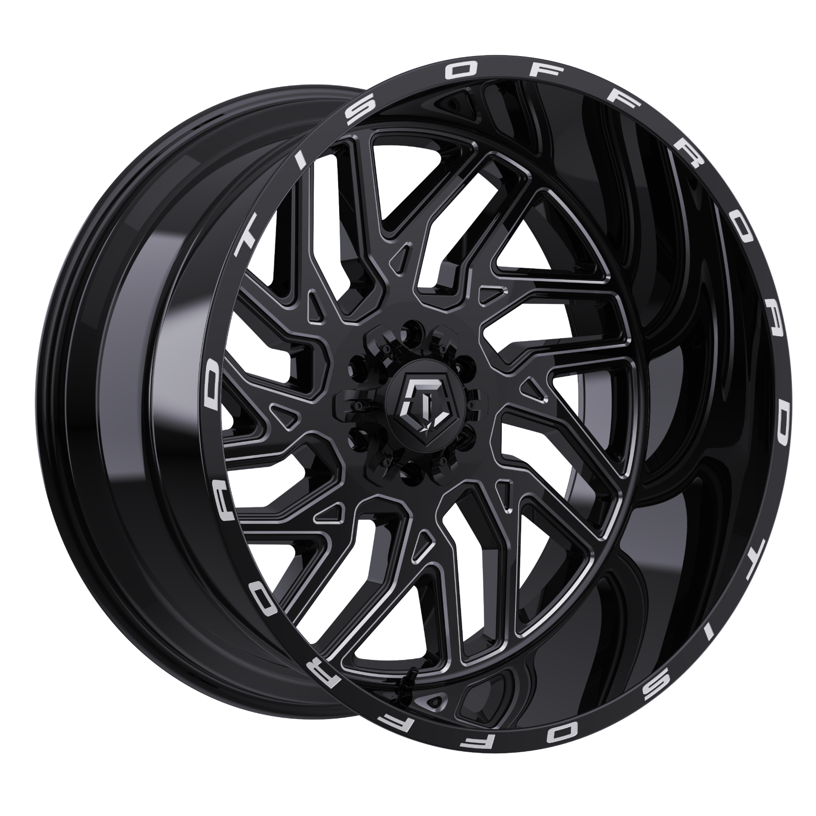 (1)20x10 TIS 544BM Black Mill Rims Wheels Fit 8lug Chevy Dodge 2500 8x6 ...
