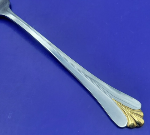Oneida Community ROYAL FLUTE Stainless Gold Accent Glossy Flatware ...
