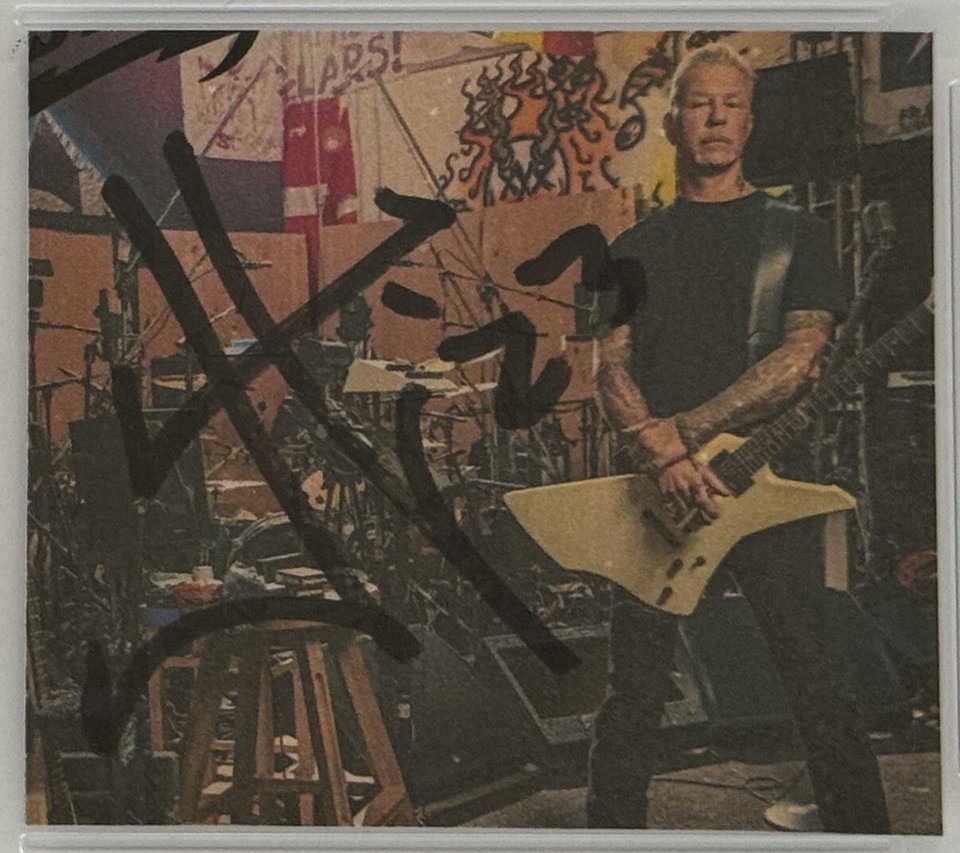 SIGNED James Hetfield Metallica Band Print Photo PSA DNA COA AUTOGRAPH ...