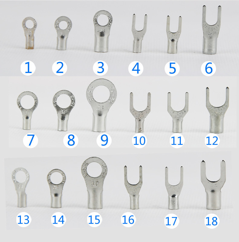 330pcs 18 Sizes Bare Wire Crimp Spade Terminals Connectors Assortment ...