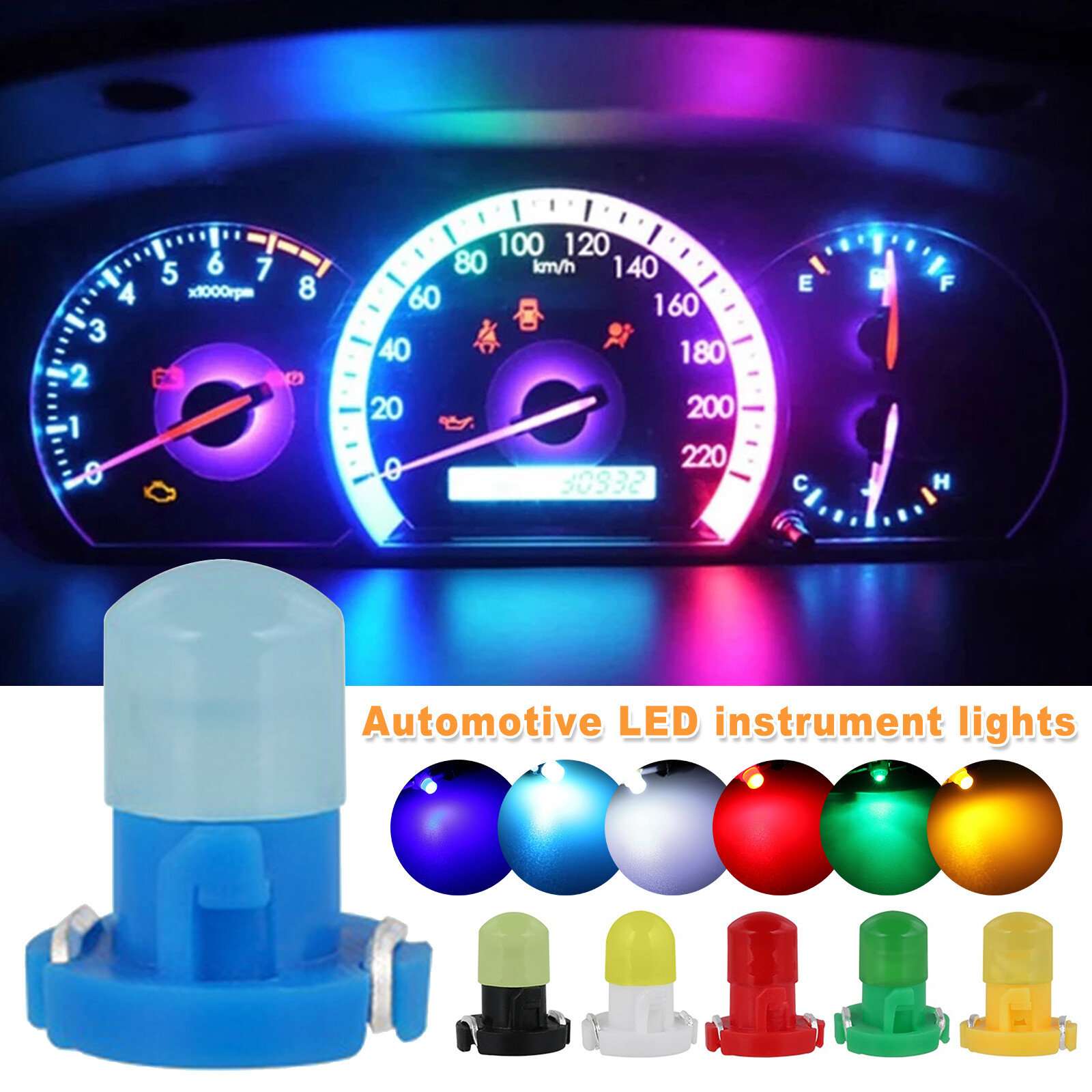 T3 T4/T4.2 T4.7 T5 B8.5D LED Instrument Panel Dash Dashboard Gauge ...