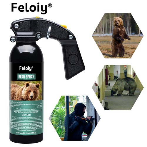 Feloiy Maximum Strength Bear Repellent Self Defense Spray 16 oz ...