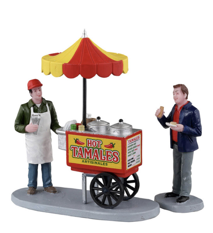 Lemax Hot Tamale Food Cart -Holiday Village Carnival Train Accent -2 ...