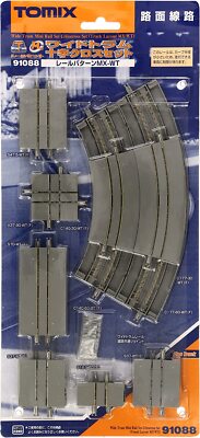 TOMIX N Gauge Wide Tram Mini Rail Set Cross Set Rail Pattern MX-WT ...
