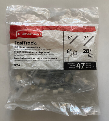 Rubbermaid Fast Track Adjustable Closet System Hardware Kit. Includes ...