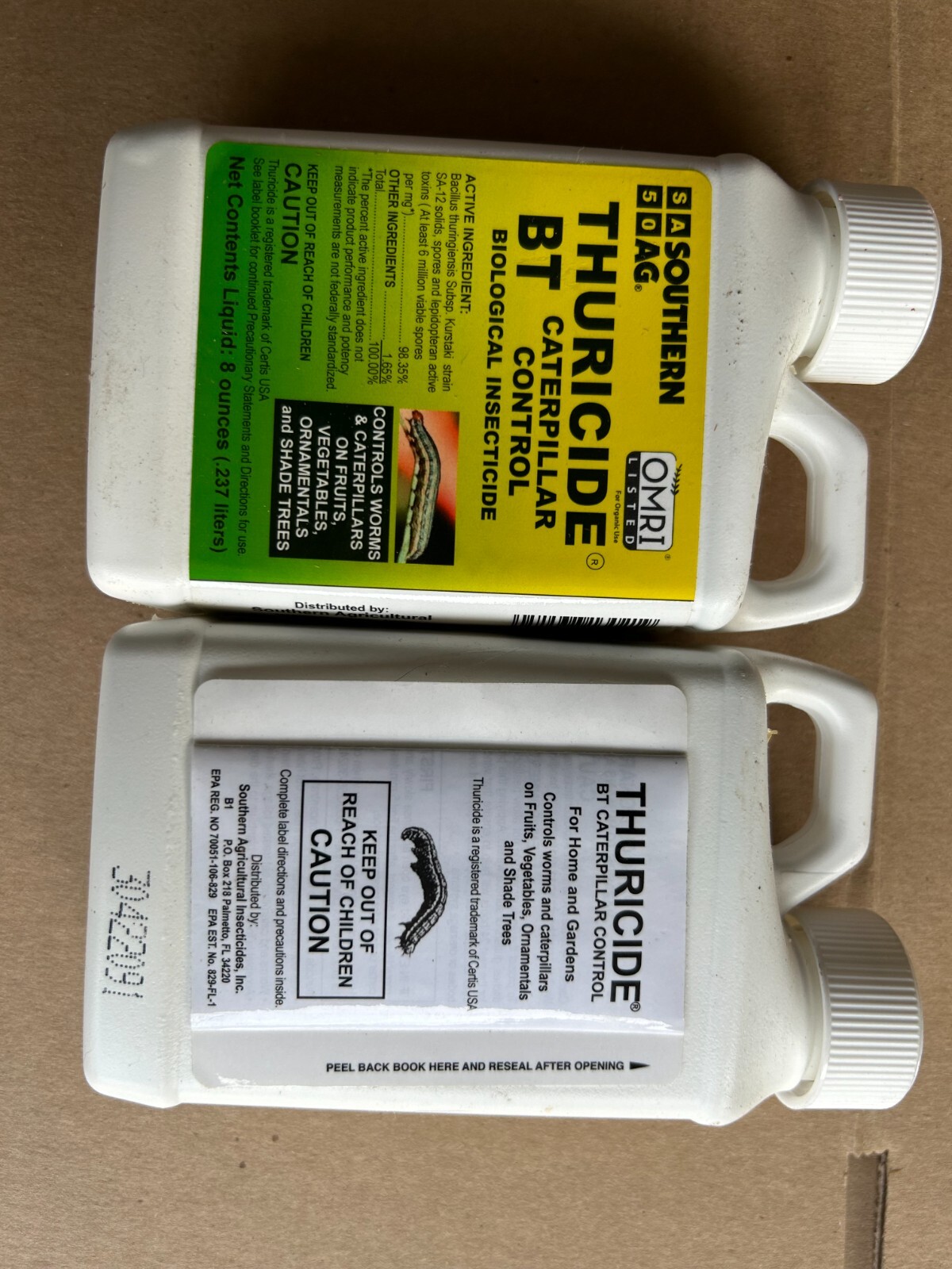 Caterpiller Control- Organic- Thuricide BT- 8 ounce bottle | eBay
