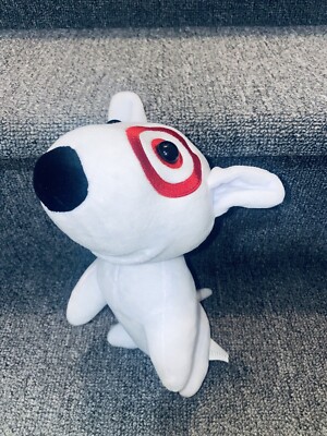 9” Target Bullseye Plush Stuffed Animal Dog Mascot Kids Cute White Dog ...