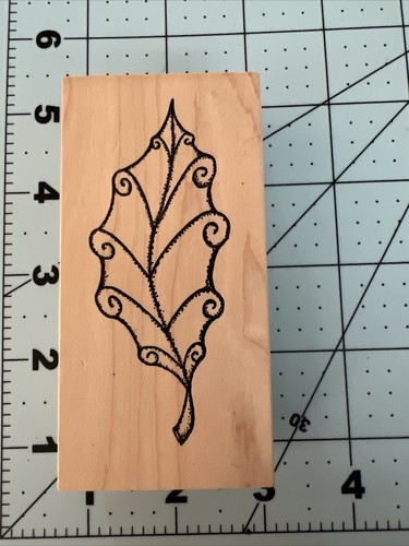 Outlines Rubber Stamp Swirly Leaf D102 Medium Fall, leaves Retired Tree ...