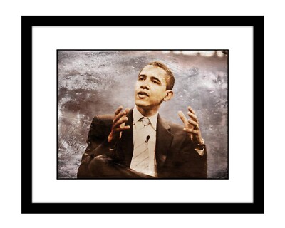 Barack Obama 8x10 photo print canvas painting style US president hope ...