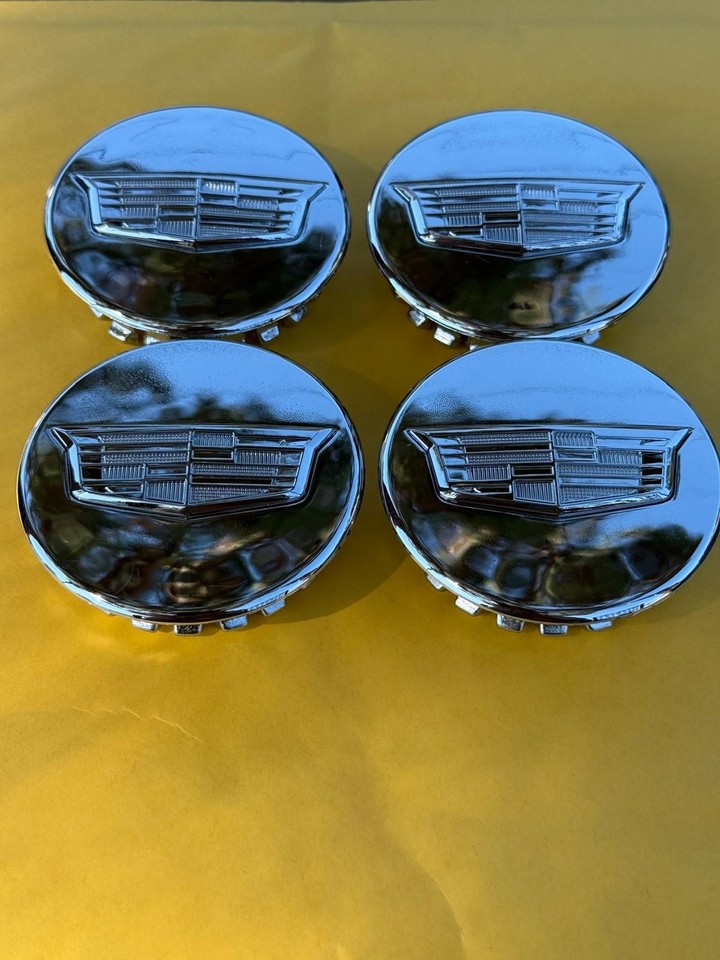 4 X Cadillac Chrome Center Caps ATS CTS DTS SRX STS XLR XTS 67mm/2 5/8 ...