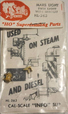 Cal Scale HO Scale HL-263 Twin Light With Bracket Brass | eBay