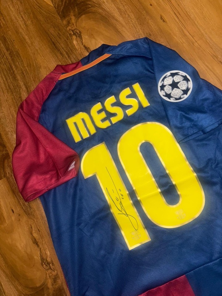 Lionel Messi Hand Signed Barcelona Home Shirt With Coa Included | eBay UK