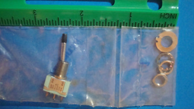 ALCO MTB-106F miniature switch baton toggle with black tip SPDT ON-NONE ...