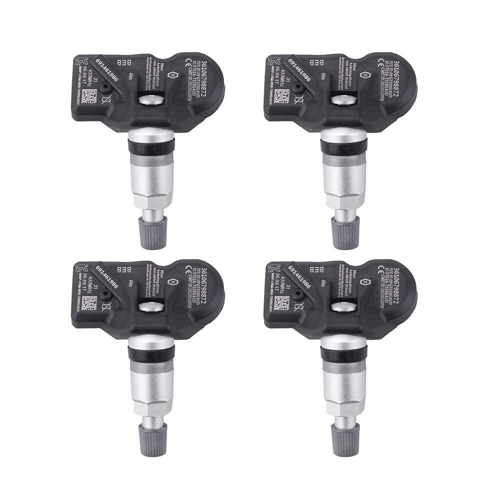 4PCS TPMS 433MHz Tire Pressure Monitoring Sensor For BMW 36106890964 ...