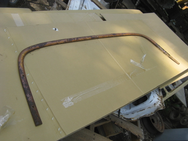 1949-51 Ford station wagon rear hatch inner roof moulding, rusty but ...