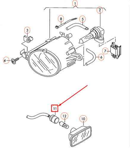 NEW AUDI A4 B6 WIRING HARNESS FOR SIDE LAMP 2 PIN 8D0971273 OEM | eBay