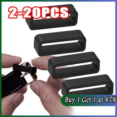 Rubber PVC Black Watch Strap Buckle Band Keeper Hoop Loop Holder ...