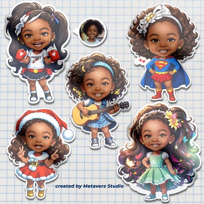 Custom sticker with your own Face, 3D character Stickers, 10 PNG Files ...