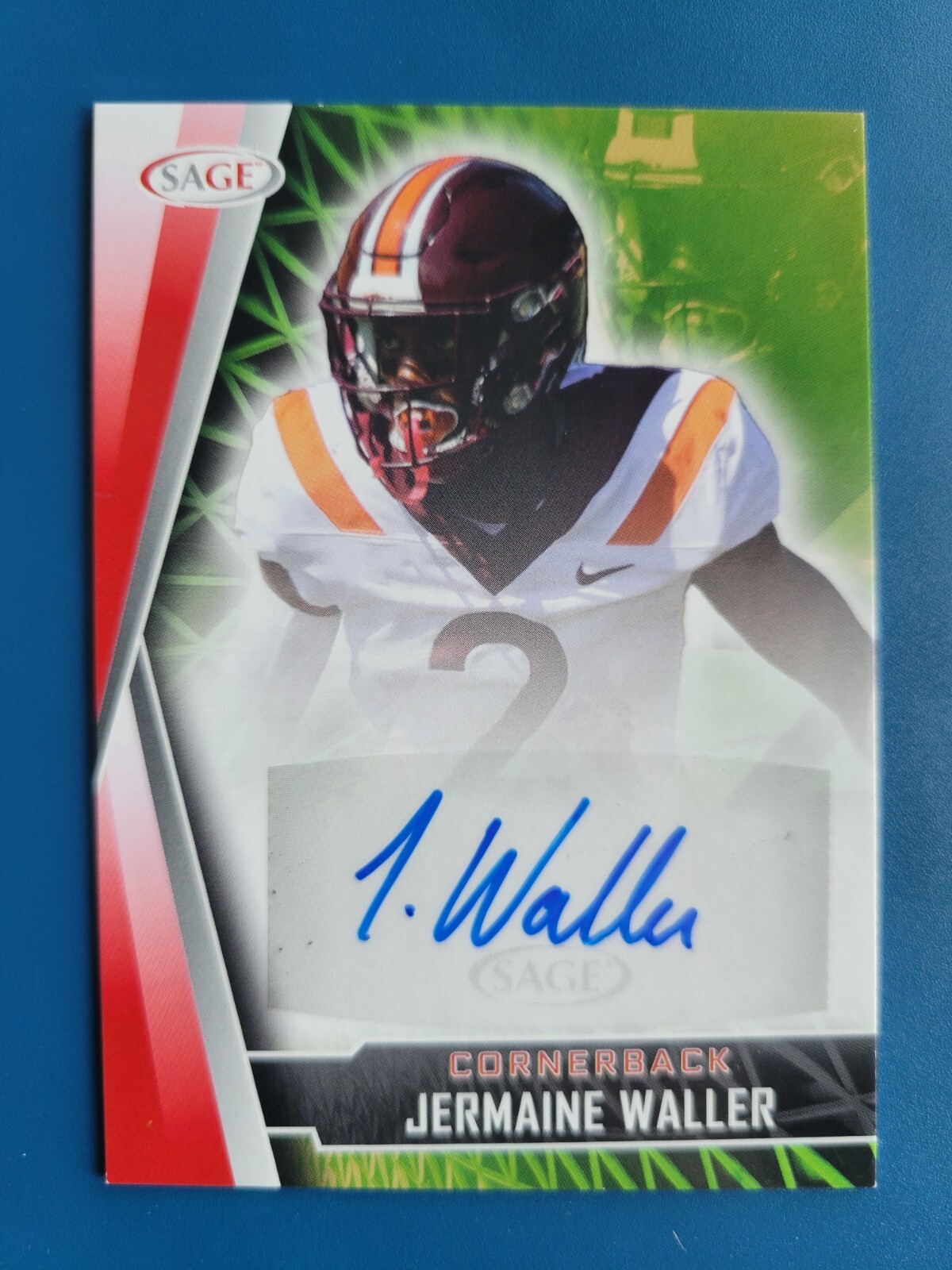 Jermaine Walker 2022 SAGE ROOKIE RC AUTO RED #A-JW3 VIRGINIA TECH! | eBay