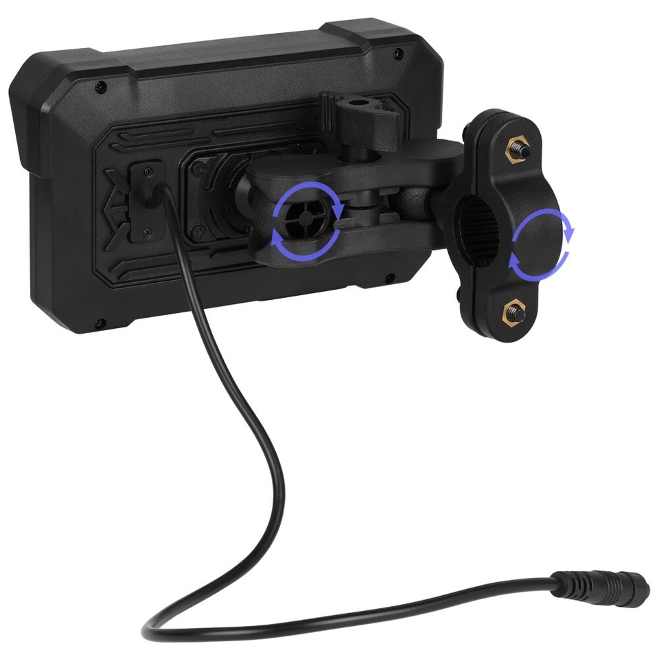 5'' Wireless Portable Carplay/Android Auto Motorcycle GPS Waterproof ...