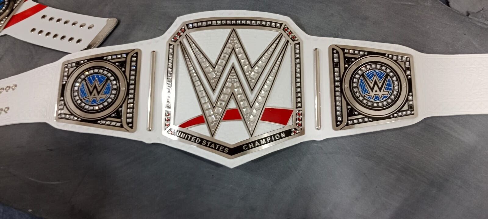 Universal Title Championship Wrestling White Leather Strap Replica Belt ...