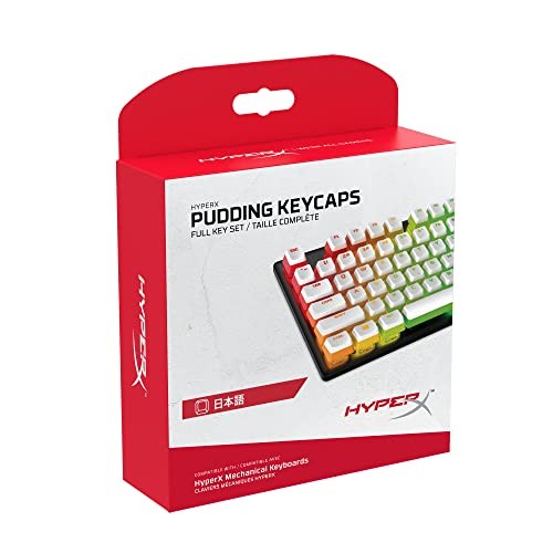 [Japanese layout] HyperX ABS pudding key tops full 108 key set white 2 ...